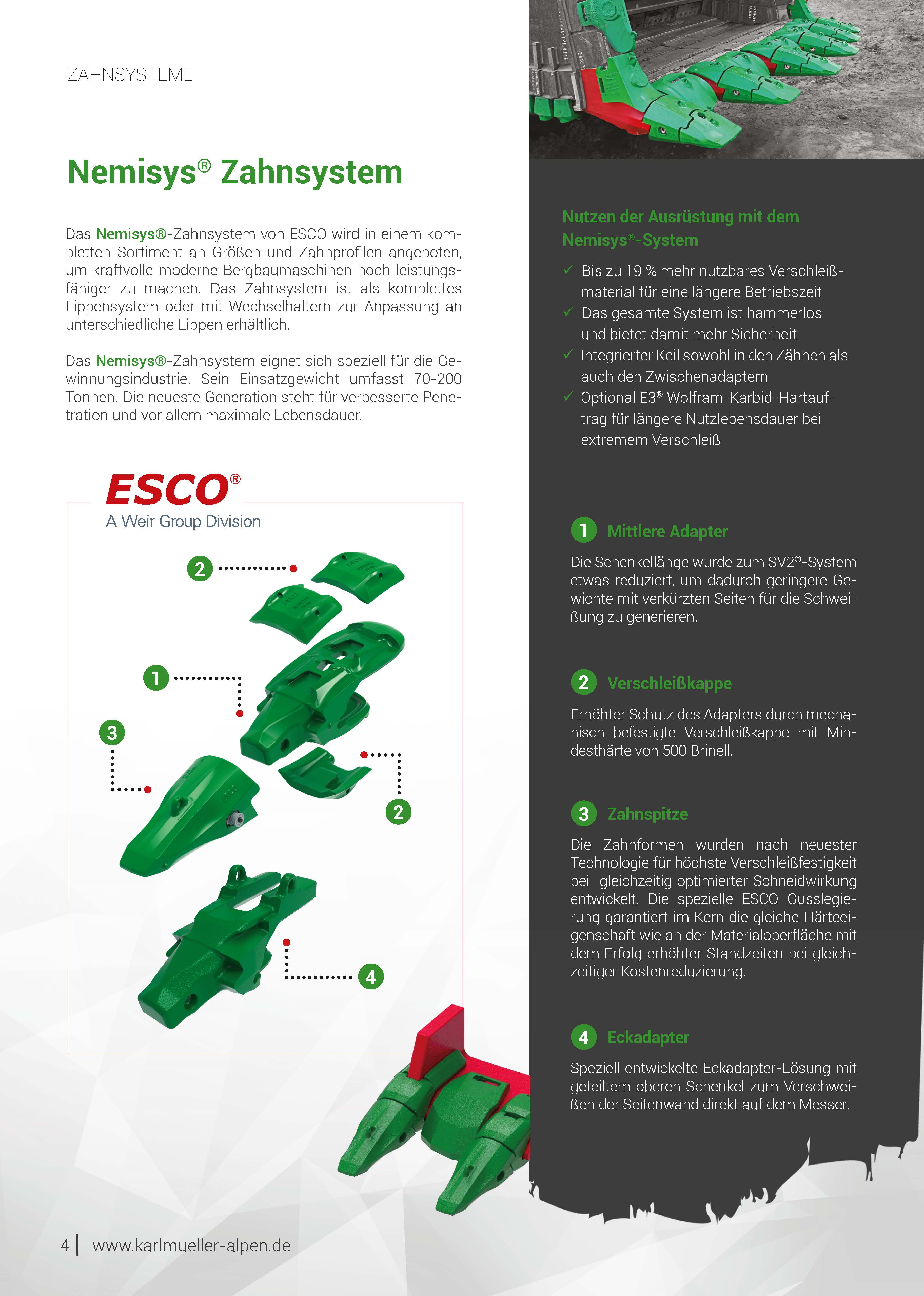 ESCO Nemisys® Zahnsystem